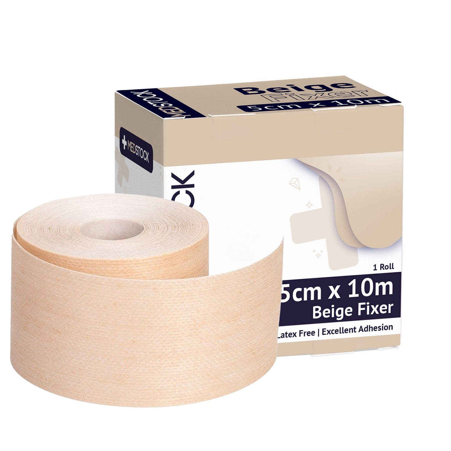 Beige Fixer Roll 5cm x 10m – Medshop Australia