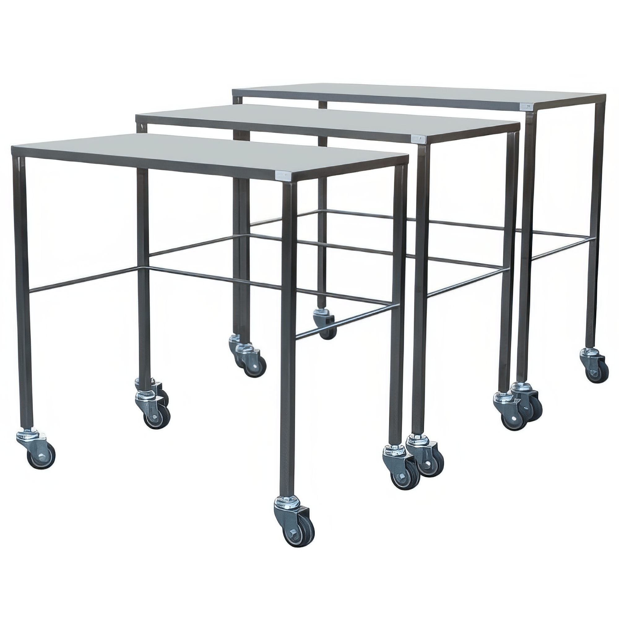 Clinicart Nest of Three Surgical Tables Stainless Steel – Medshop Australia