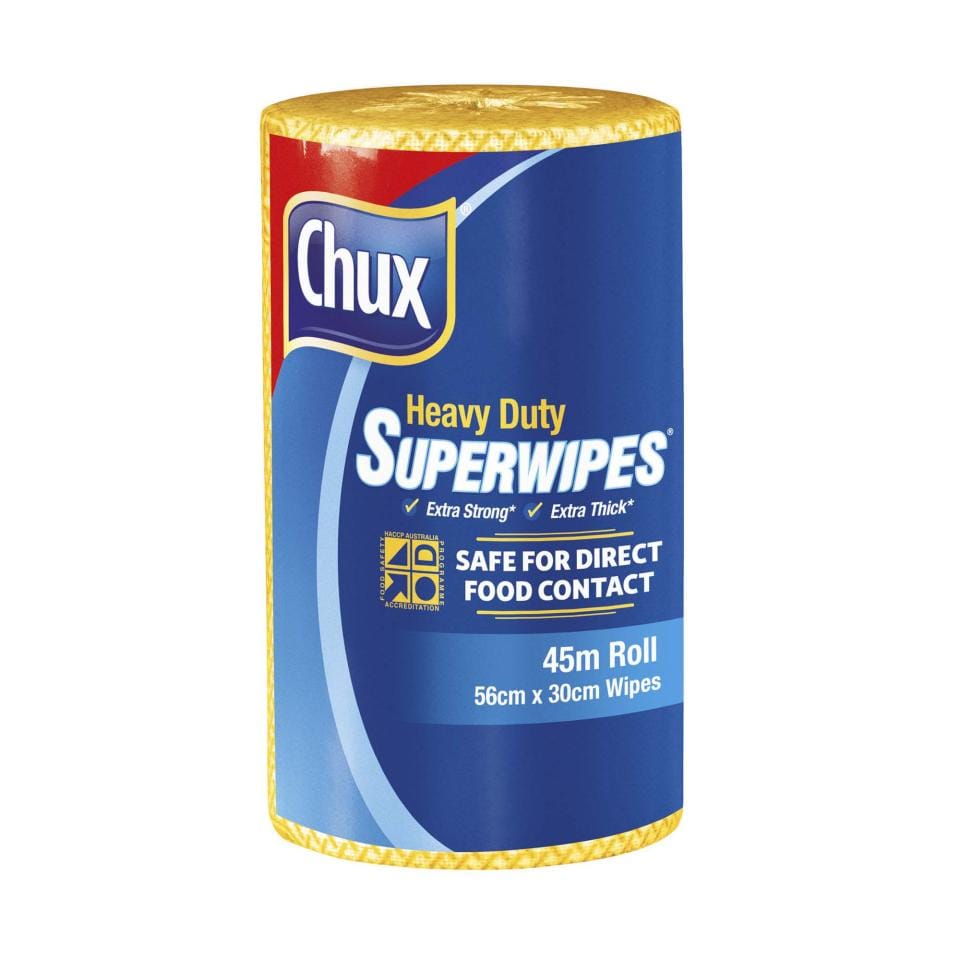 Clorox Chux Superwipes Heavy Duty Roll Yellow 45M – Medshop Australia