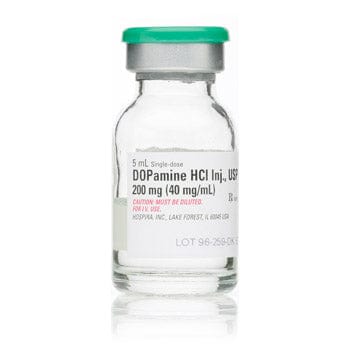 Dopamine Hydrochloride Injection 200mg, 5mL Vial – Medshop Australia