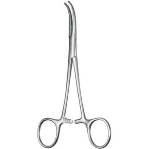 FORCEPS, HEMOSTATIC, DANDY, 14 cm, serrated, sideways curved – Medshop ...
