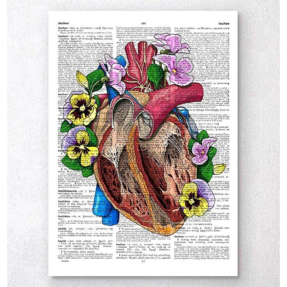 Heart With Flowers II Dictionary Page – Medshop Australia